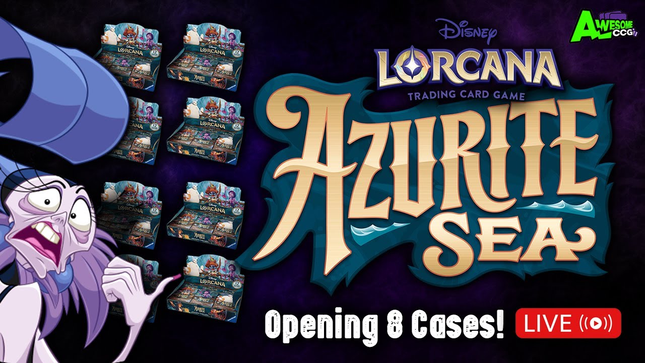 Opening 32 box of Lorcana Azurite Sea! Enchanted!! - YouTube
