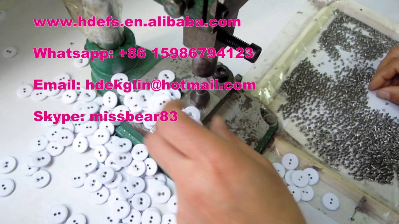 fabric cover button eyelet fitting machine - YouTube