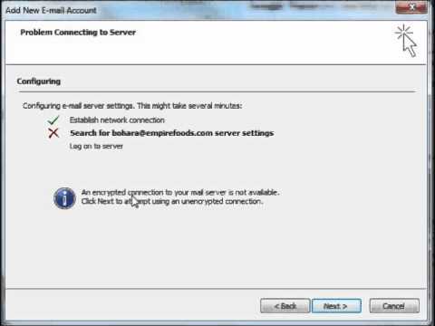 Setting up your Empire Foods email account with Microsoft Outlook - YouTube