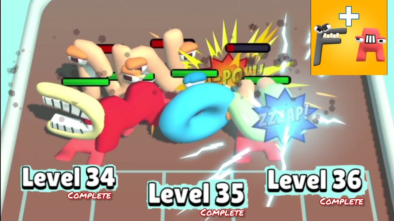 Merge Alphabet Lord Run still invincible U * LVL 34, 35,36 COMPLETED ...