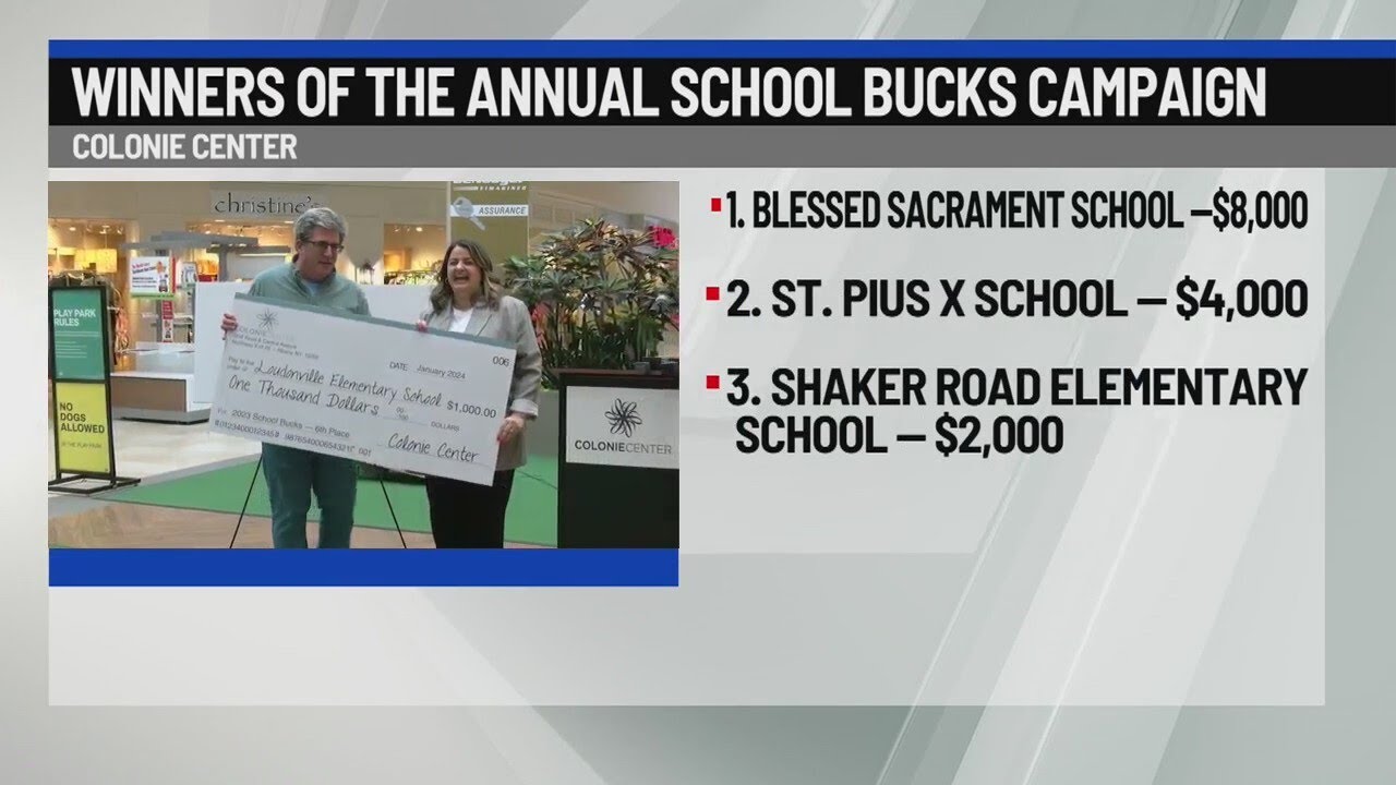 Winners of the annual School Bucks campaign - YouTube
