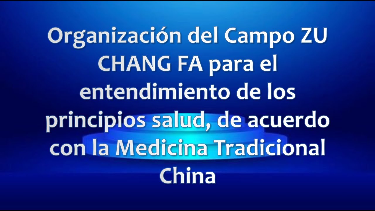 Organización del Campo ZU CHANG FA para el entendimiento Medicina ...