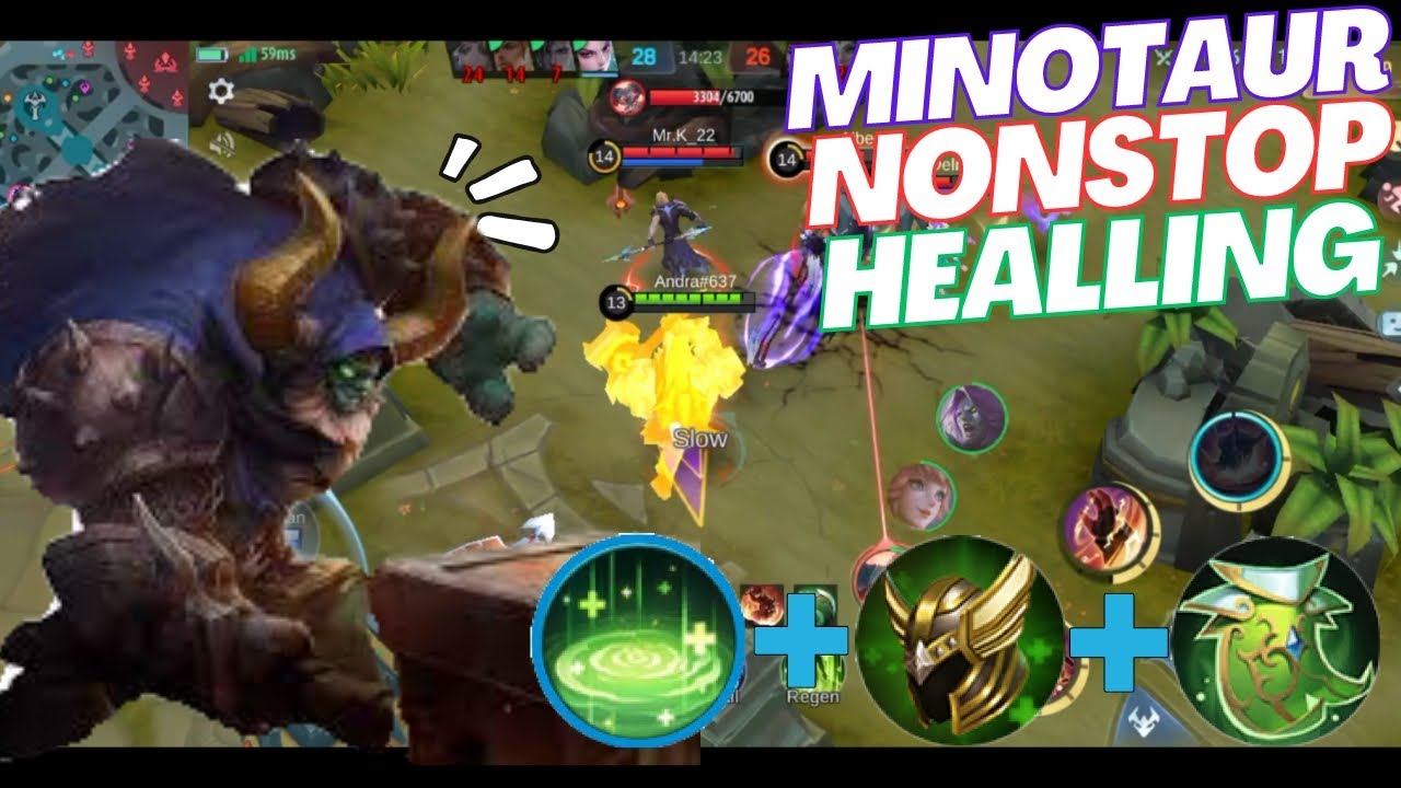 Minotaur Nonstop Healing Team?? Build Top Global 1 Minotaur ~ MLBB ...