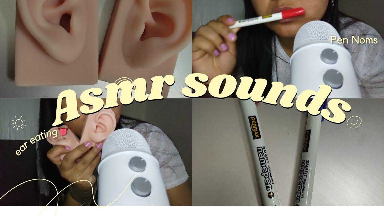 ASMR| Chewing Sounds| Ear licking| Pen noms #asmrsounds #eareatingasmr ...