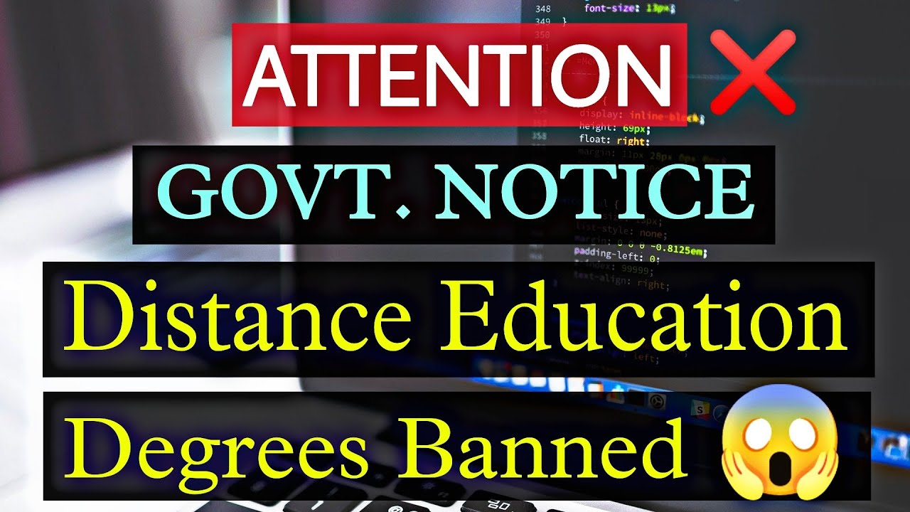 Latest Government Notice | List of Banned Distance Education Courses ...