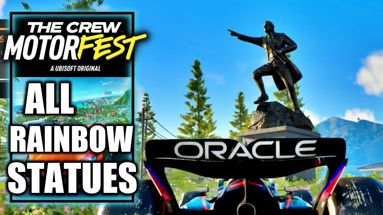 The Crew Motorfest - All Rainbow Statues Locations - YouTube