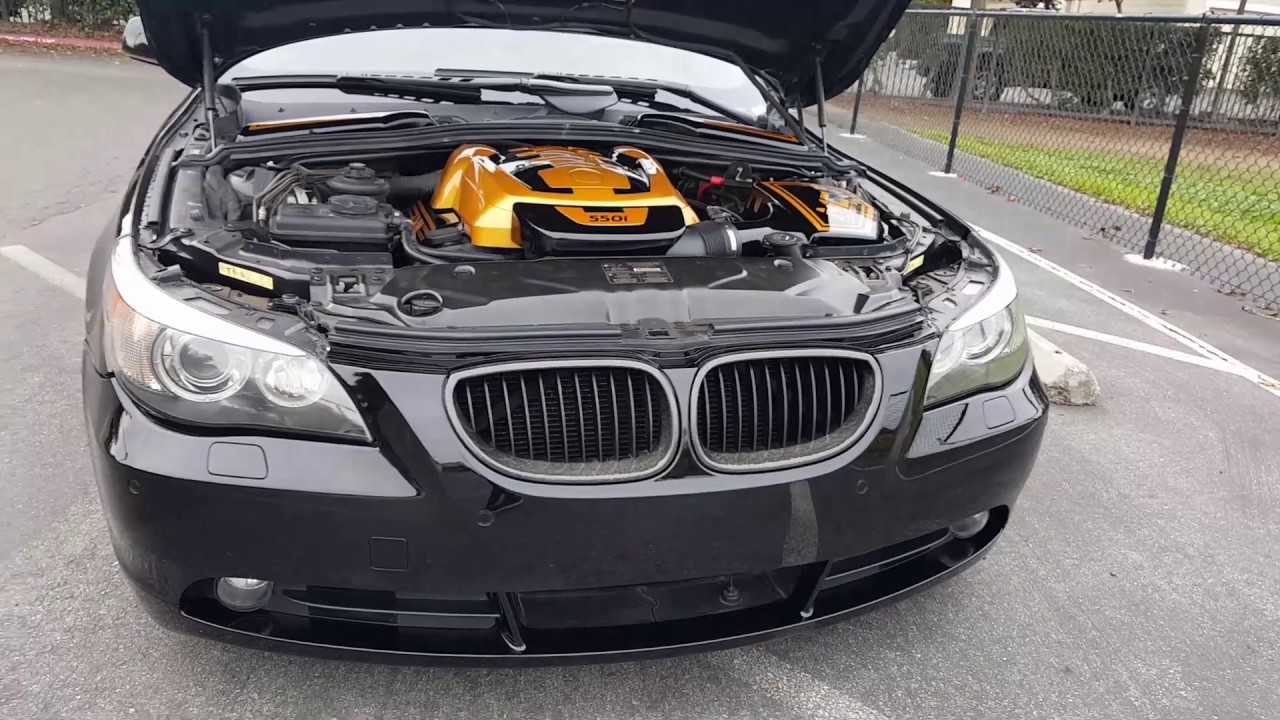 Bagged bmw e60 - YouTube