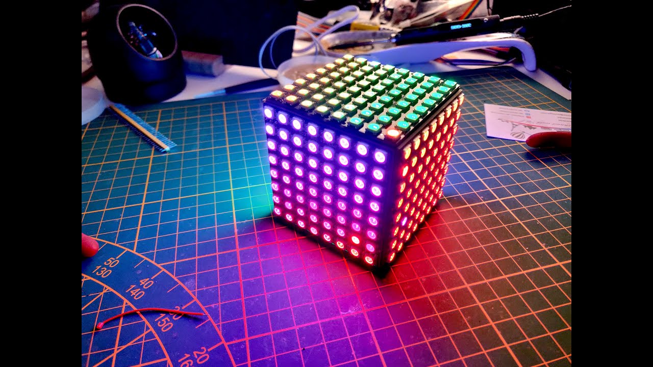 3D Cube LED 8x8x6 (Alpha version) - YouTube