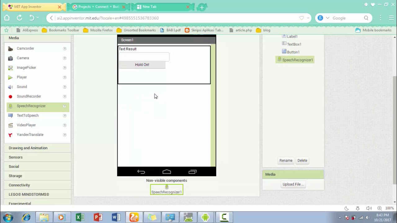 Tutorial Speech To Text menggunakan APP INVENTOR - YouTube