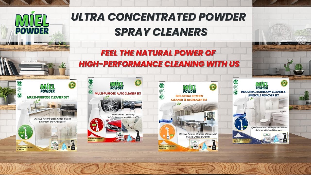 How to Use Miel Powder Ultra Concentrate Powder Spray Cleaners ...