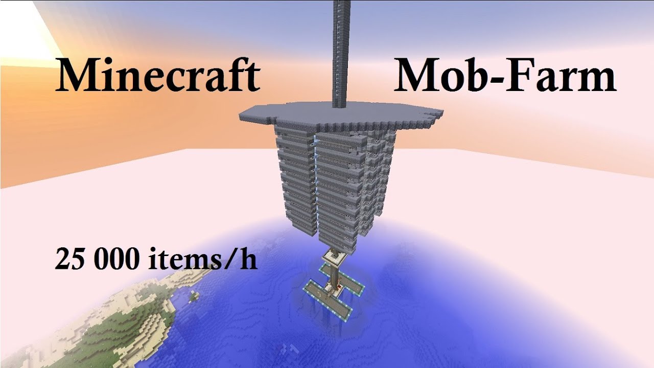 Minecraft 1.8 All-in-one Mob Farm 25.000 items/h - YouTube