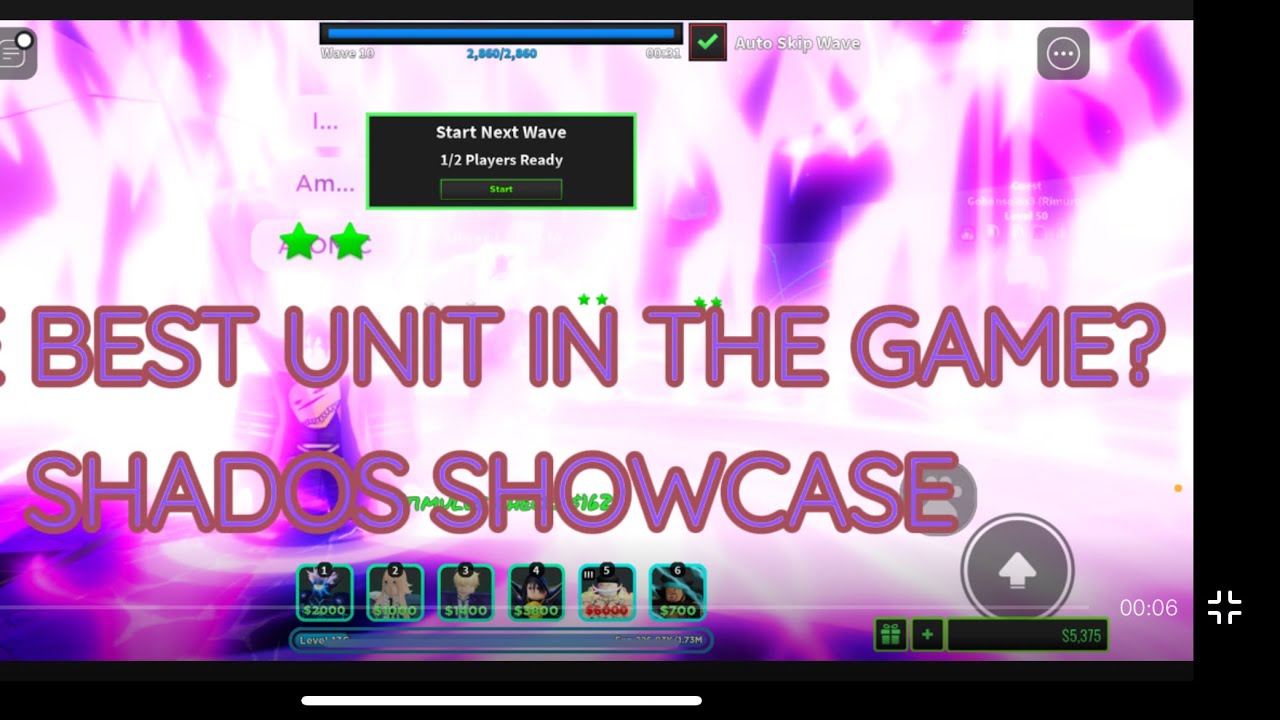 SHADOW SHOWCASE ultimate tower defense - YouTube