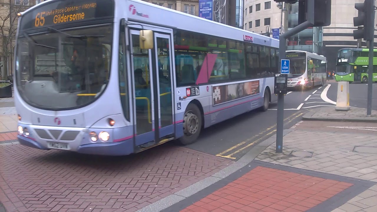 First Leeds 61216 at Leeds city center - YouTube