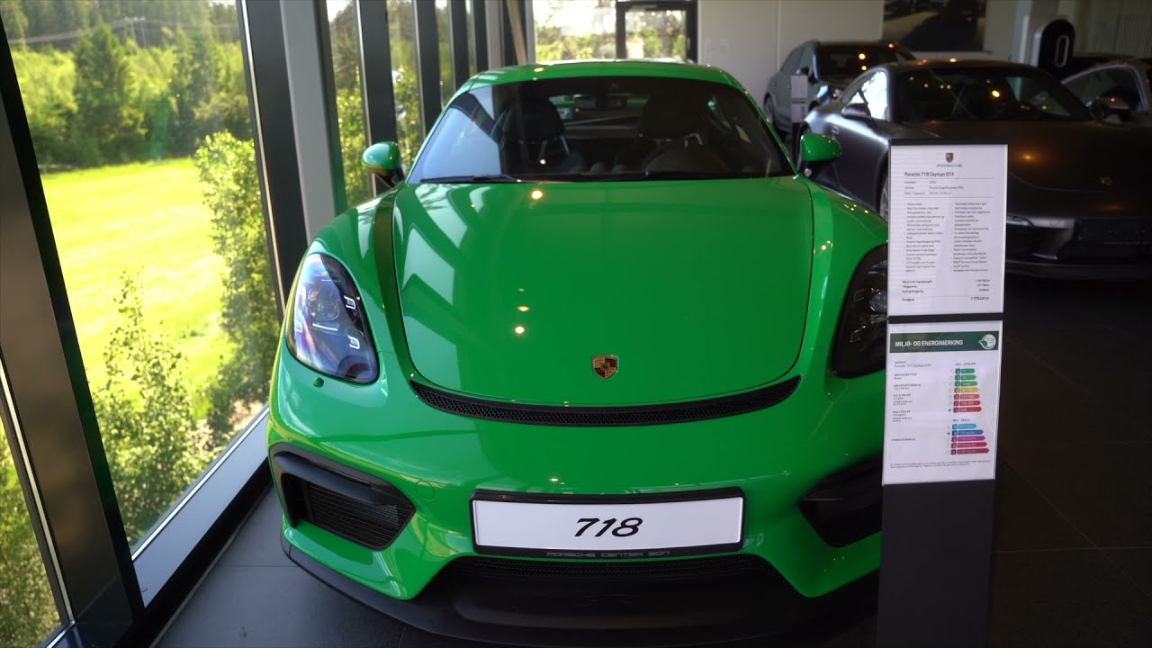 Python Green PORSCHE Cayman 718 GT4 Manual - Walkaround - YouTube
