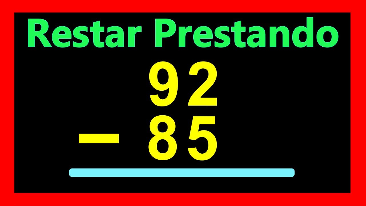 👉Resta prestando de 2 cifras - YouTube