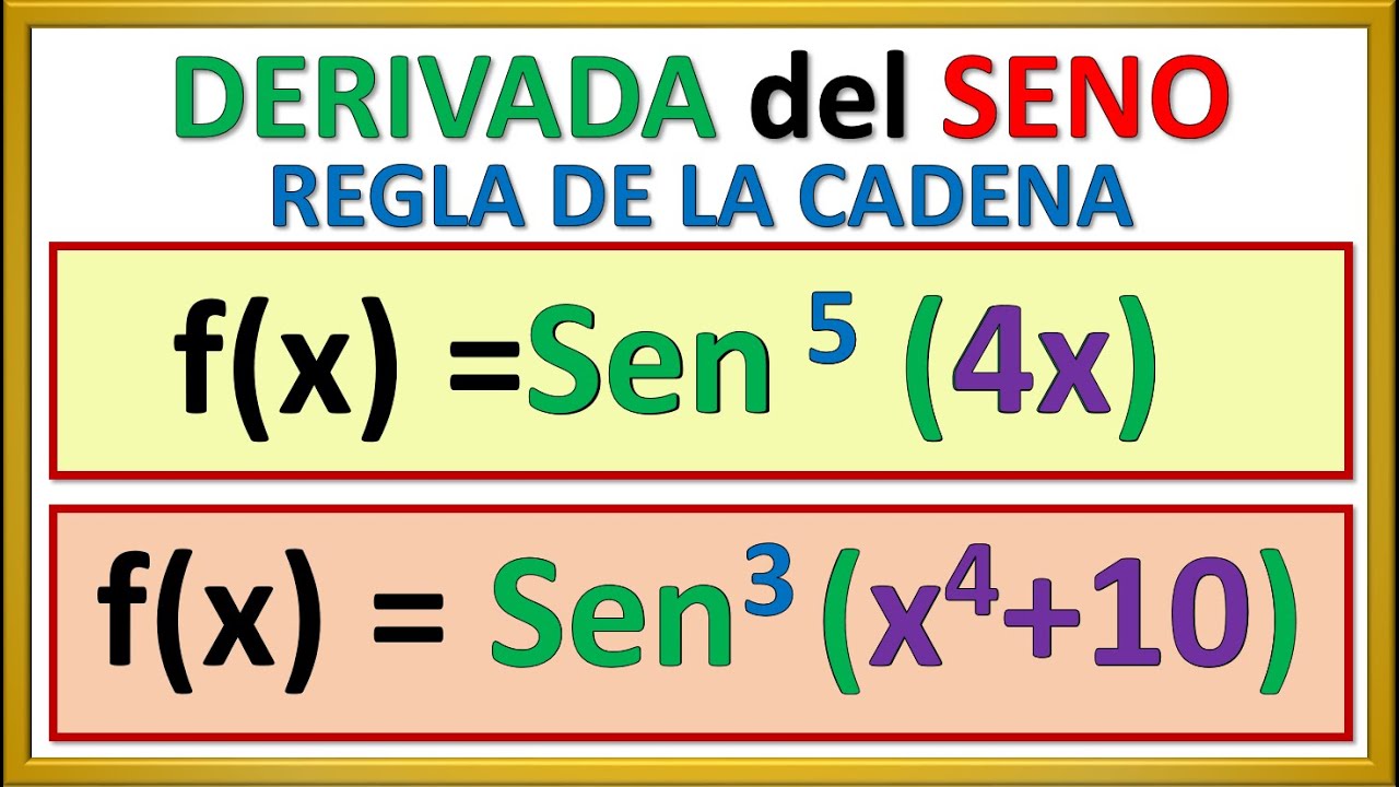 🔴DERIVADA del SENO. Regla de la Cadena III. Super fácil - YouTube