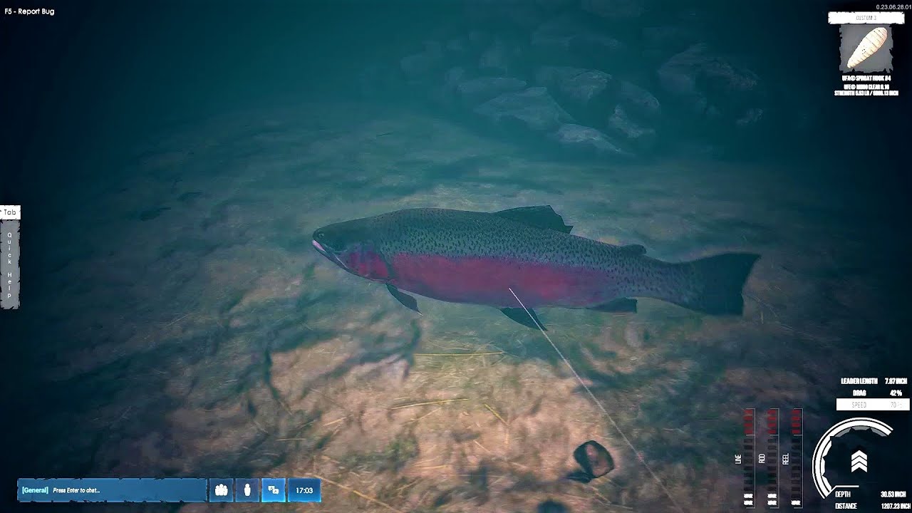 Ultimate Fishing Sim. 2 : Rainbow Trout 29.30 lb. - YouTube