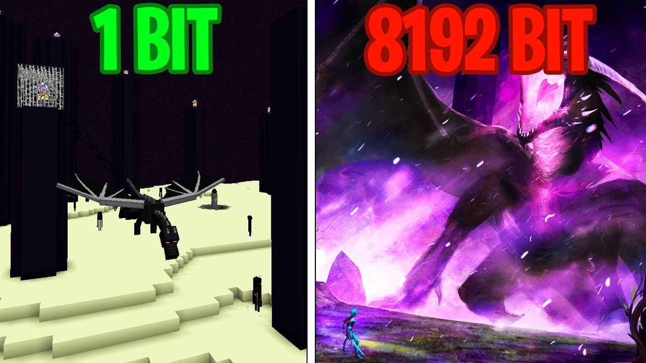 1 Bit to 8192 Bits in Minecraft Version - YouTube