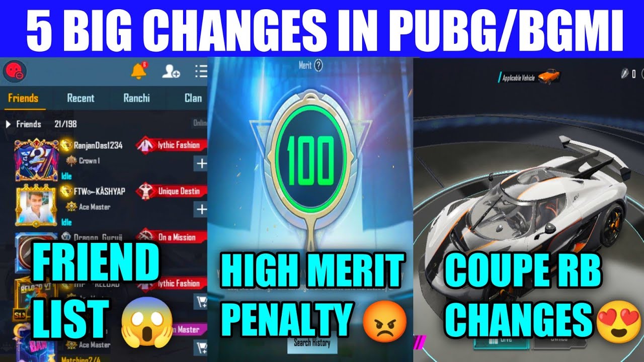 5 BIG CHANGES IN PUBGM/BGMI 😱 NEW FRIEND LIST, VOICE TO TEXT MESSAGE ...