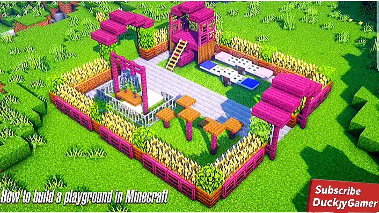 MINECRAFT: Small Playground build [Easy Tutorial] - YouTube