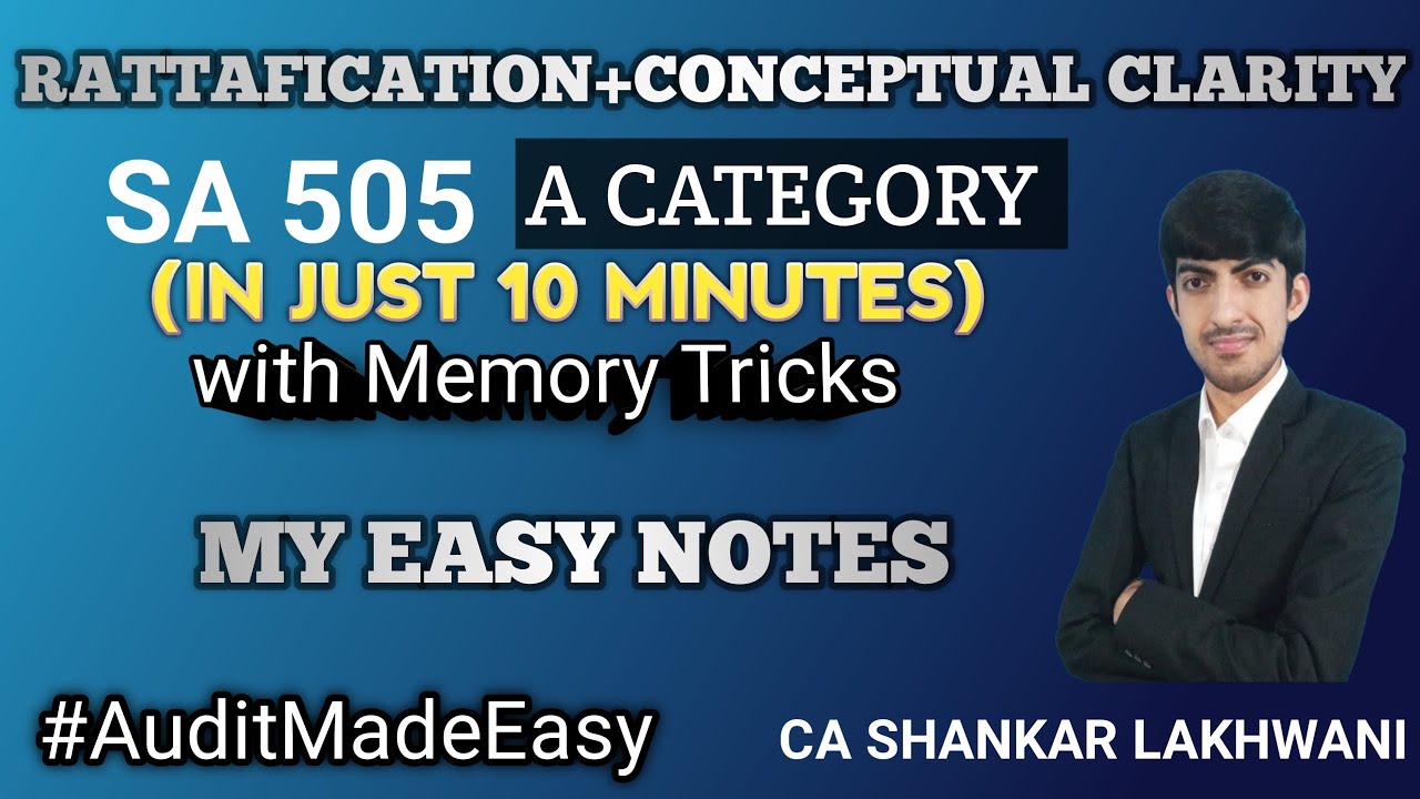 SA 505 in 10 Minutes with Memory Tricks I Sure shot Exemption I CA ...