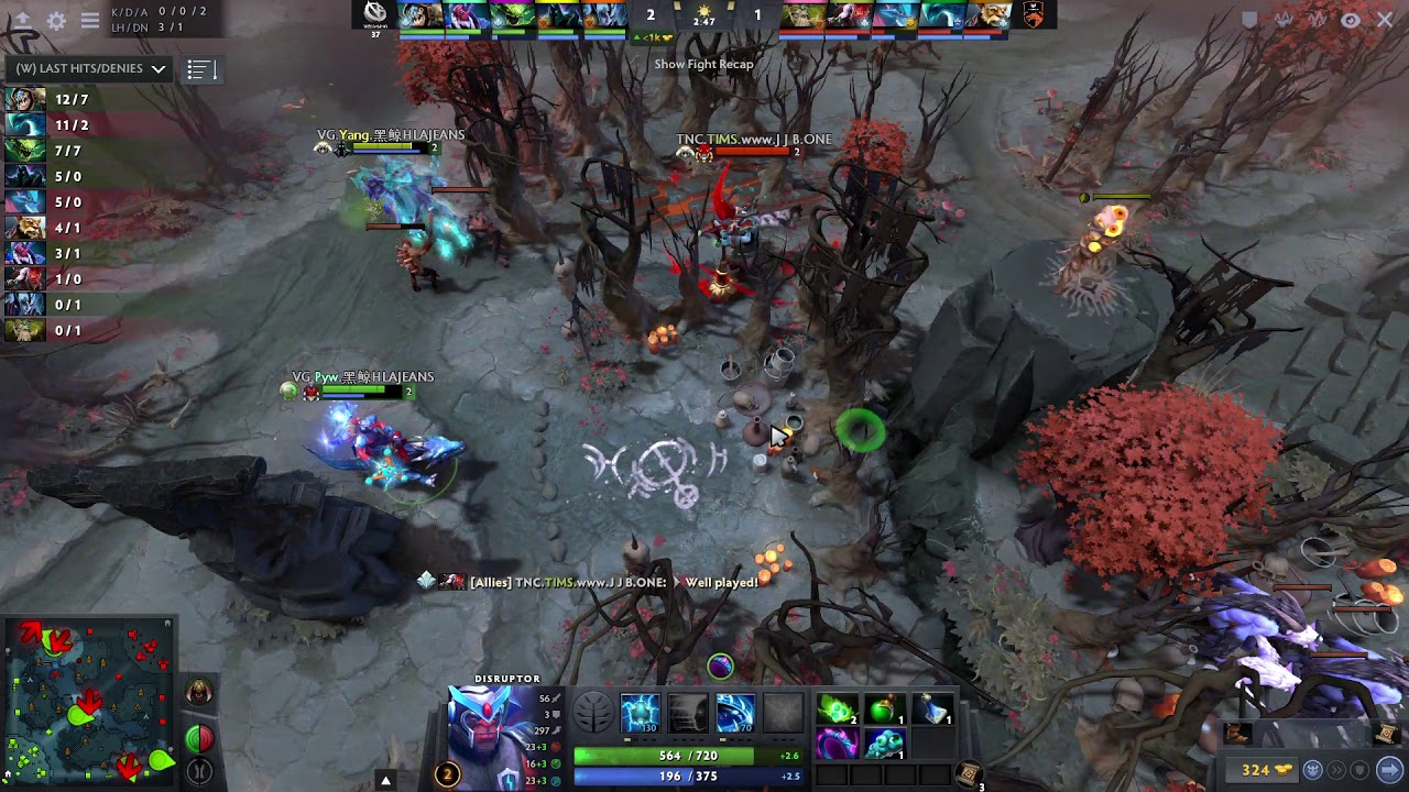 VG Pyw - Disruptor vs. TNC | Disrupting Lane Equilibrium | 7.23 | Dota ...