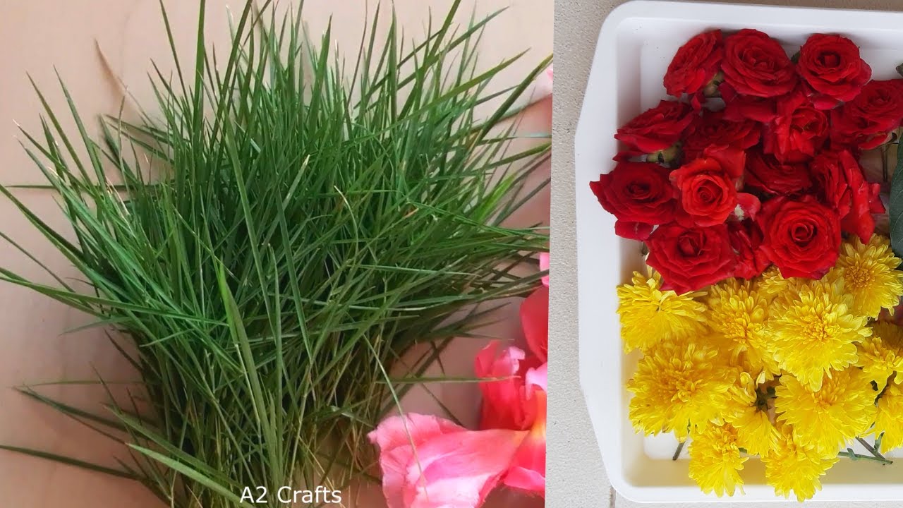 4 Special Garike/Durva/Arugampul/Doob Decoration Ideas For Ganesh ...