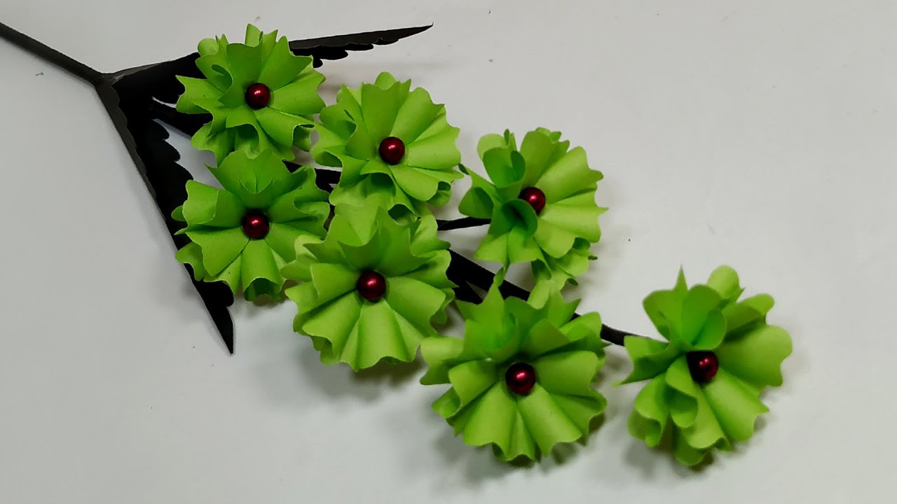 How to Make Beautiful Stick Flower Making Step by Step! Paper Craft ...