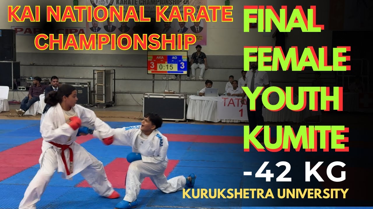 FINAL FEMALE KUMITE | YOUTH GIRLS -42 KG | KAI NATIONAL KARATE ...