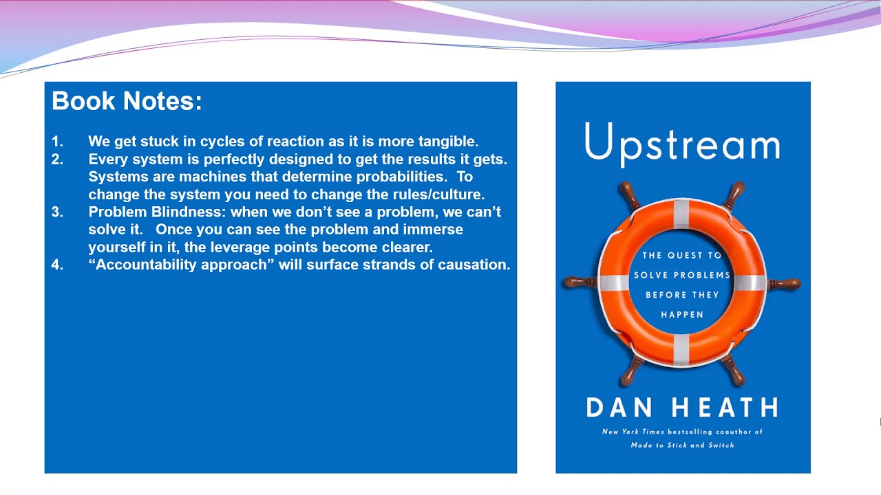 BOOK REVIEW - UPSTREAM by Dan Heath - YouTube