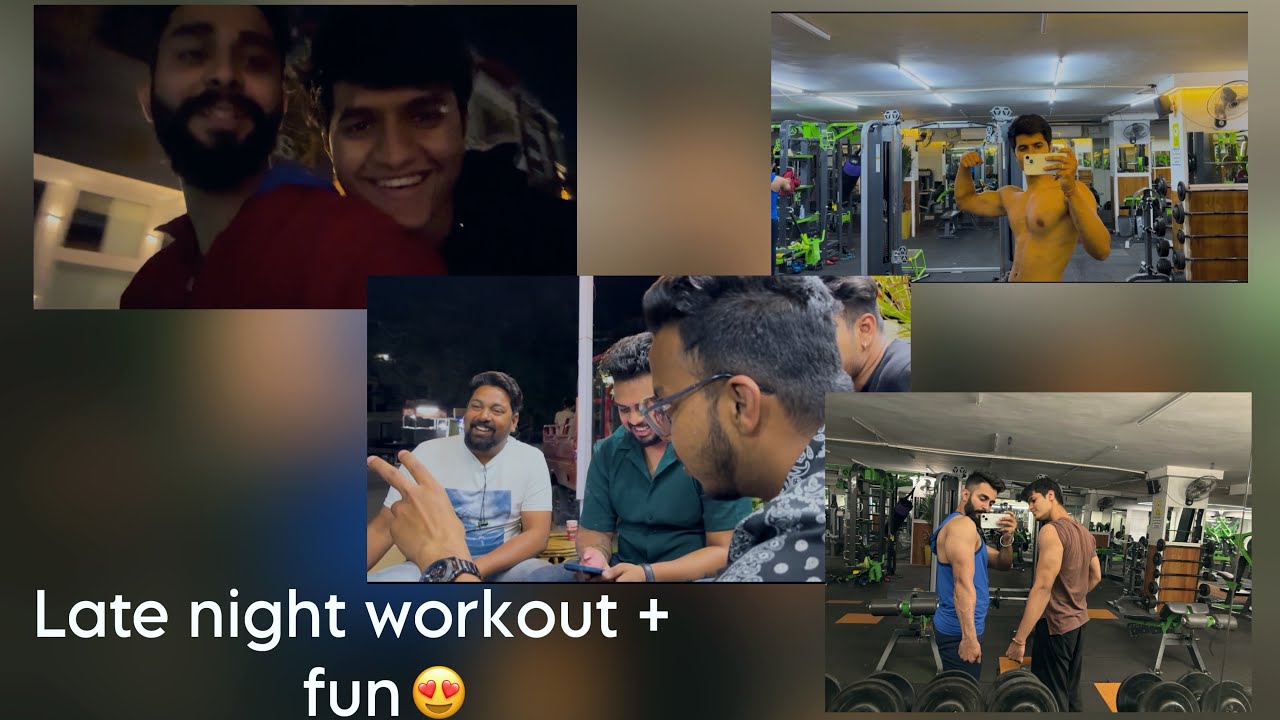 Late night workout + fun😭😂😍 @vinayachpalvlogs #funny #gym #workout ...