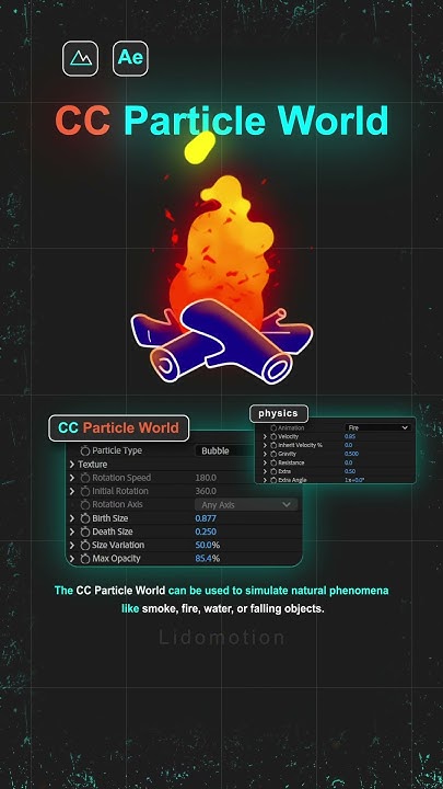 cc particle world motiongraphic tutorial - YouTube