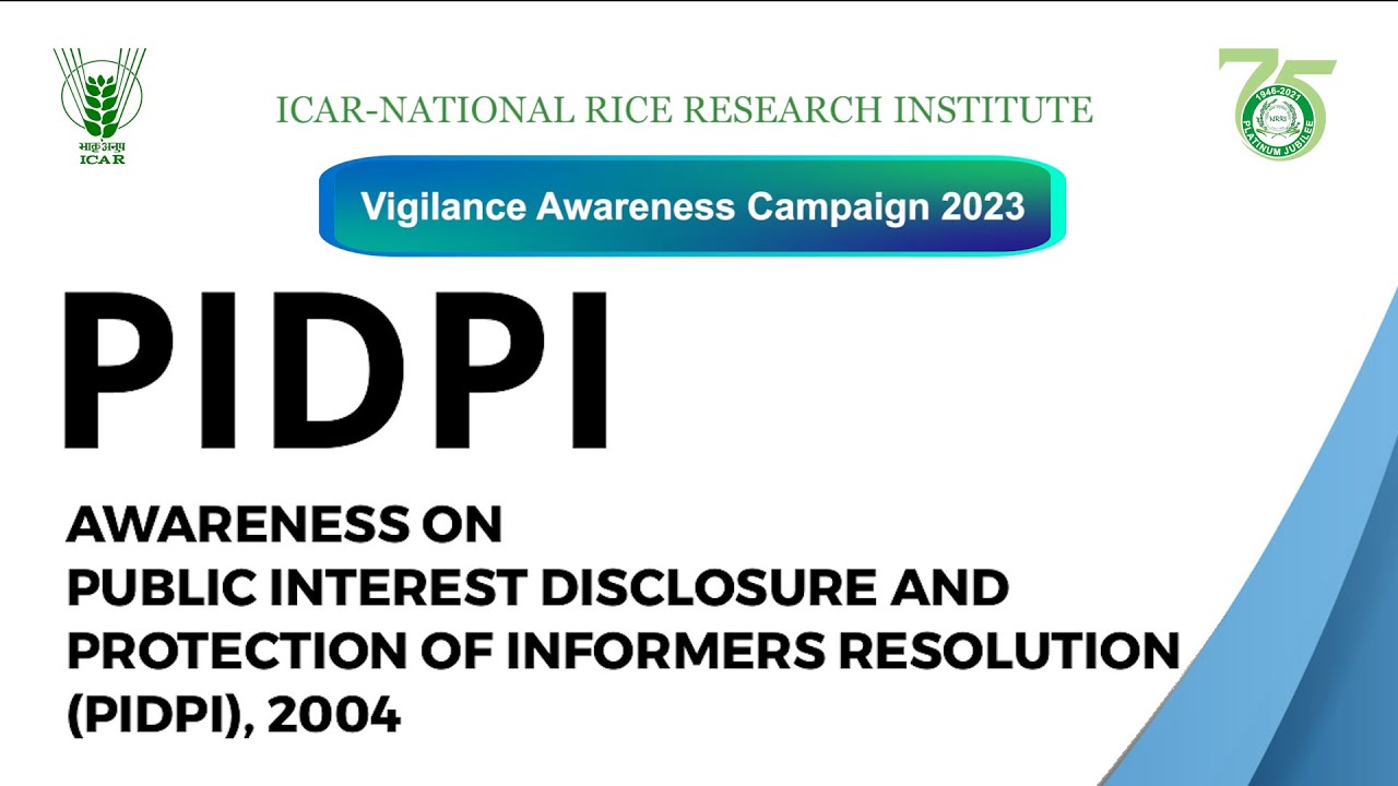 Awareness on Public Interest Disclosure and Protection of Informers ...