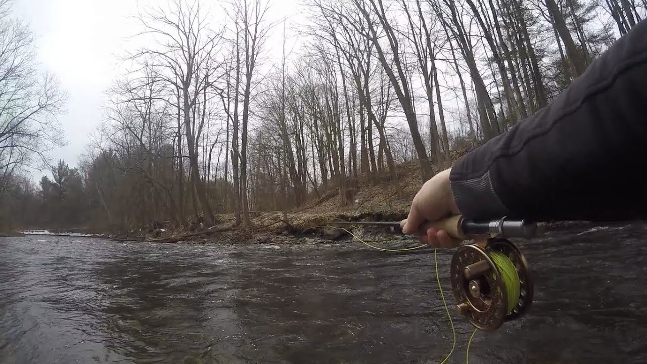 Early Spring Fly Fishing - Kayaderosseras Creek NY - YouTube