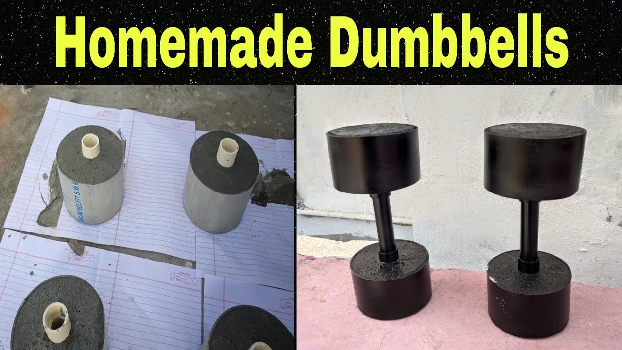 How to make Homemade dumbbells || Awesome Idea to make dumbbells at ...