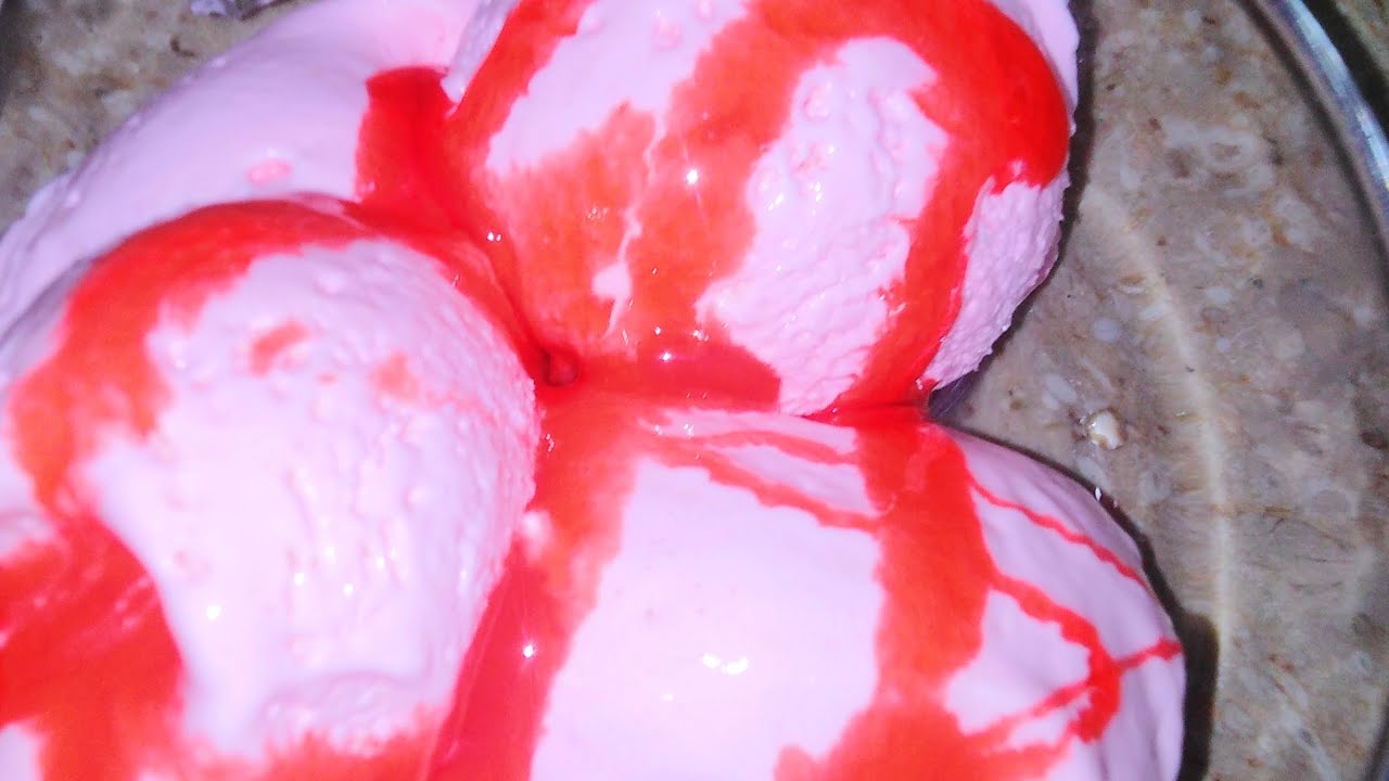 Only 3 ingredients Rooh afza ice cream # lal sharbat Ice cream by ...