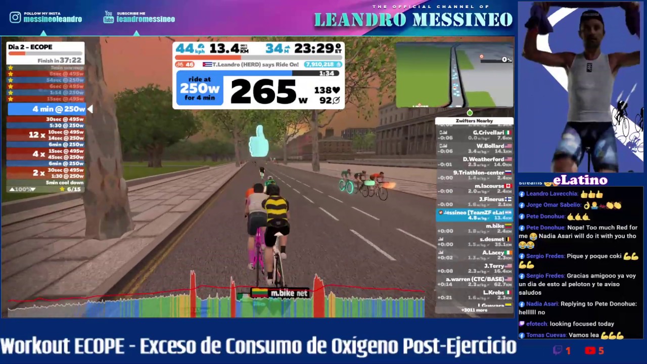 Zwift Workout ECOPE - Exceso de Consumo de Oxígeno Post-Ejercicio - YouTube