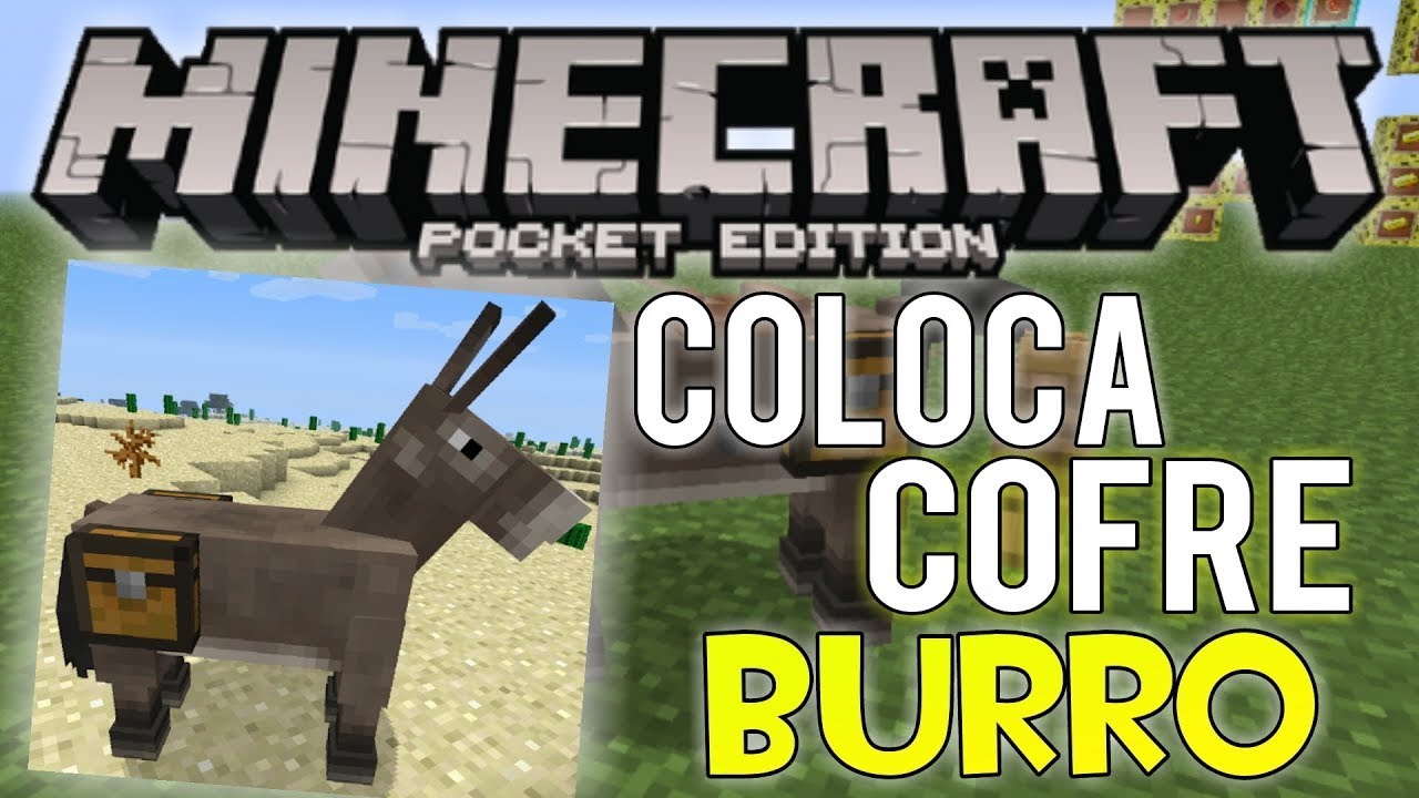 TRUCO para poner COFRE a un BURRO en MINECRAFT - YouTube