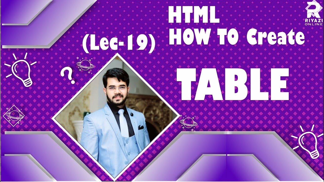 HTML Table | How to make table in HTML | HTML table for beginners - YouTube
