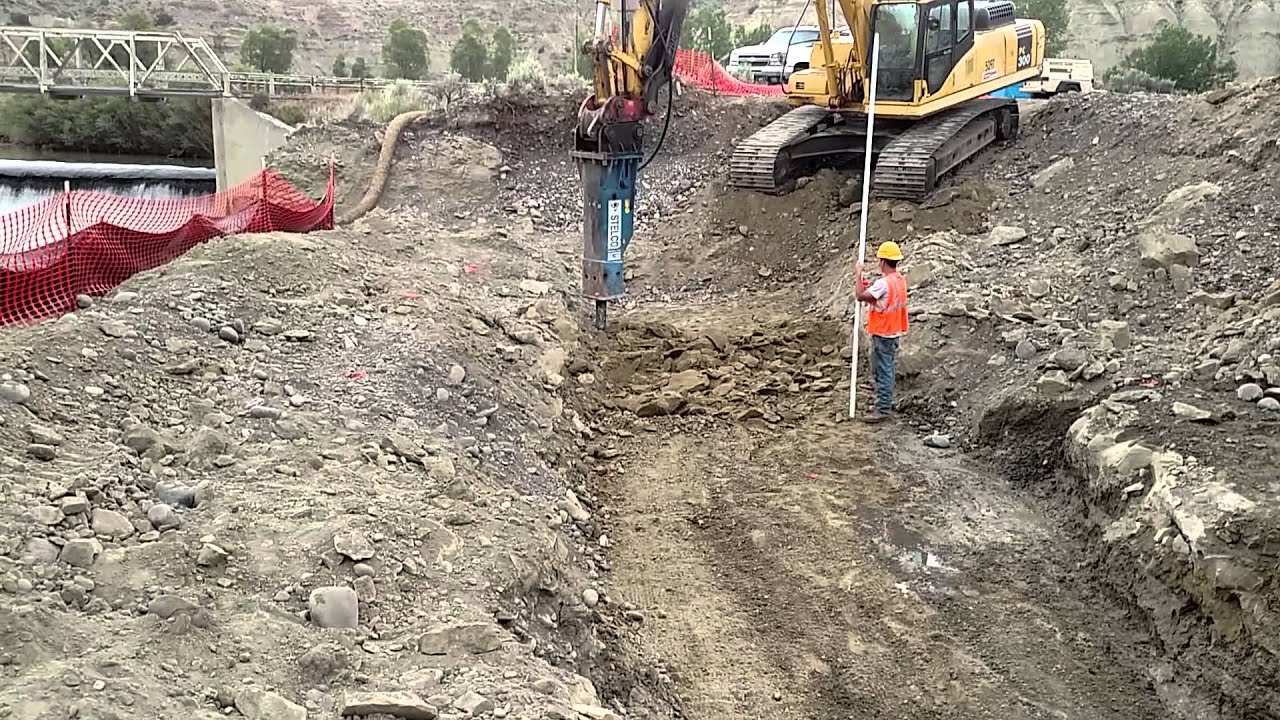 Willwood Bridge Rock Excavation, Abut. #1 - YouTube