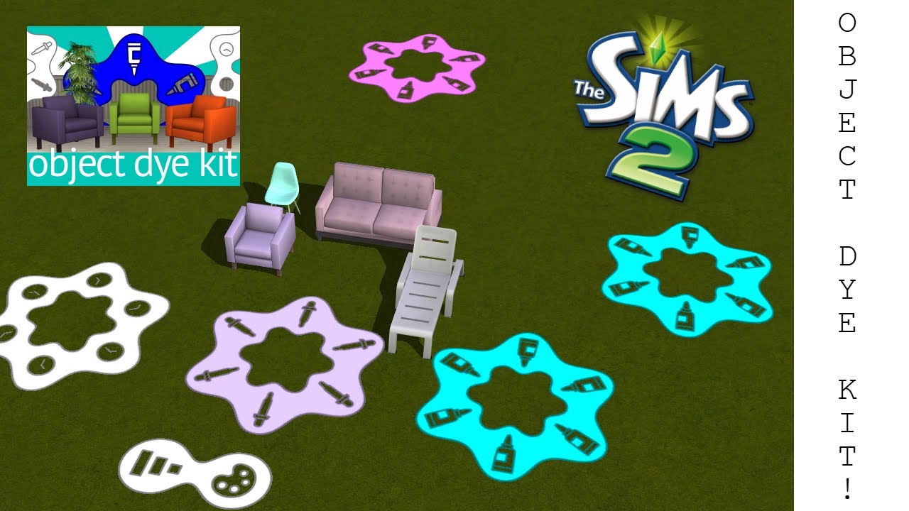Trying SimNopke's Object Dye Kit Mod! | The Sims 2 - YouTube
