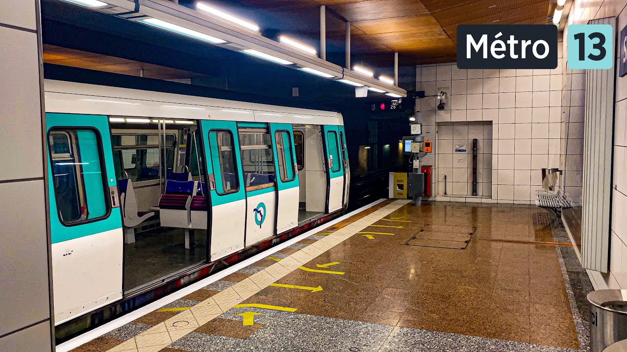 4K [RATP] Métro 13 en MF77 Trajet de Basilique St-Denis à son terminus ...