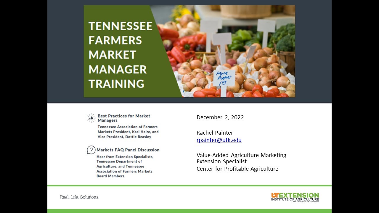 Farmers Market Training - YouTube