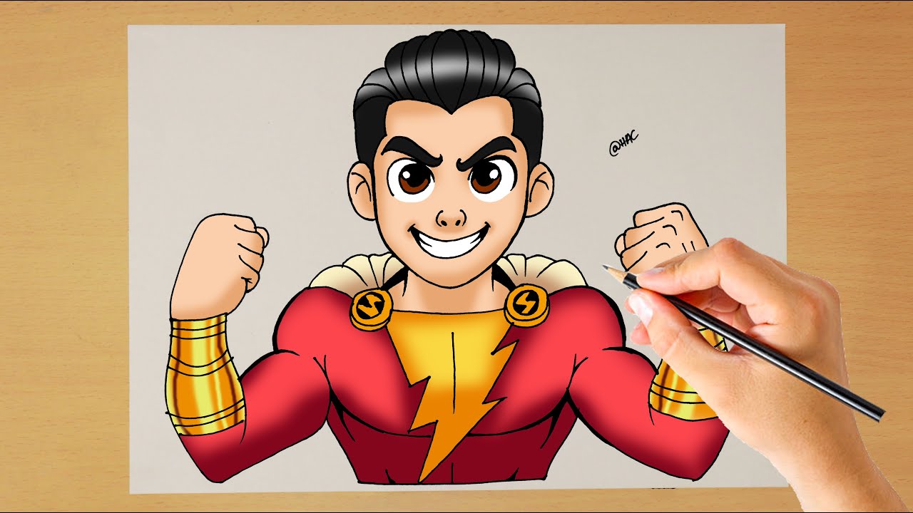 Drawing Shazam | How to Draw Shazam - Step by step | DC - YouTube