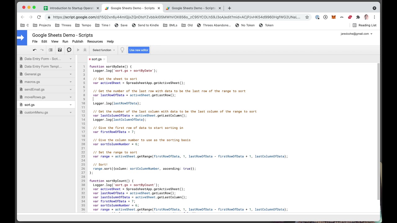 6.4.1 How to Build a Sort Button for Google Sheets with Google Scripts ...