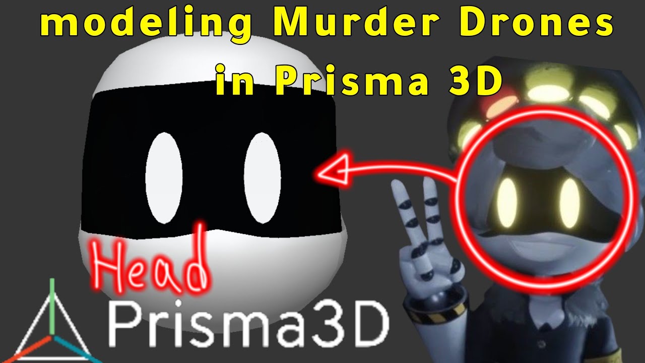 [PRISMA 3D] modeling Murder Drones [Drones head] requested by @Absolute.Solver.001 #prisma3d # ...