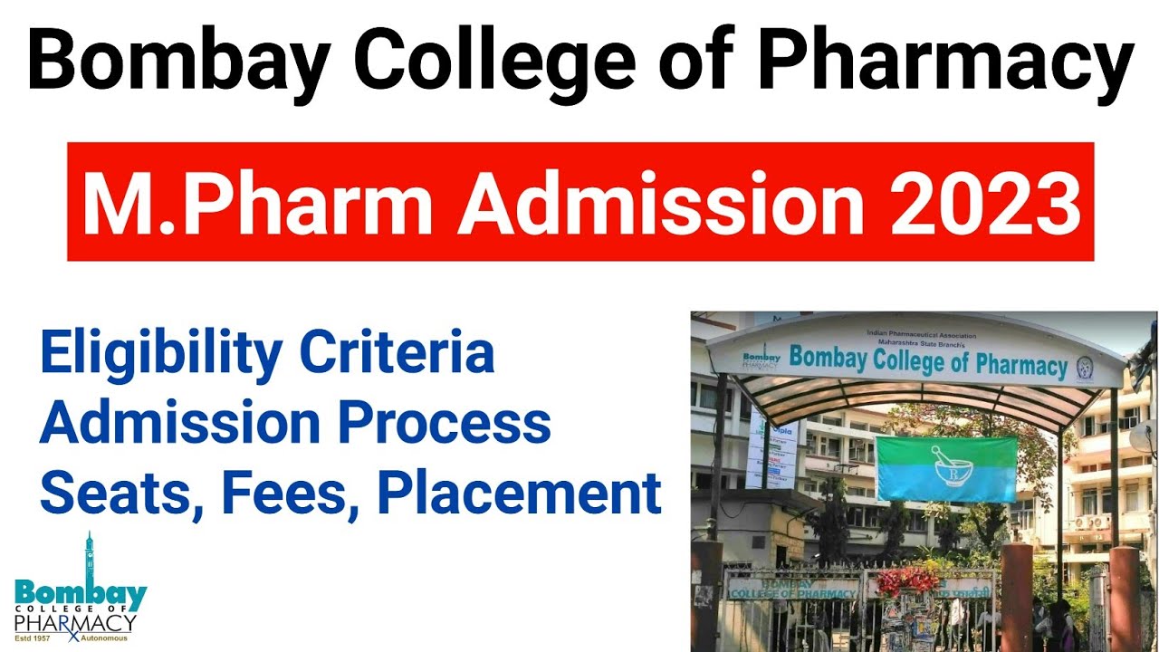 BOMBAY COLLEGE OF PHARMACY ADMISSION 2023 | MHT CET 2023 | CAP ROUND ...