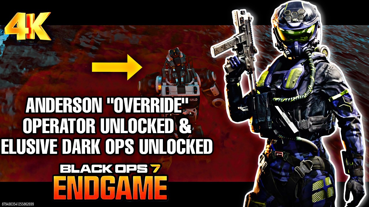 🟡BO7 ENDGAME🟡 ANDERSON "OVERRIDE" OPERATOR UNLOCKED & ELUSIVE DARK OPS ...