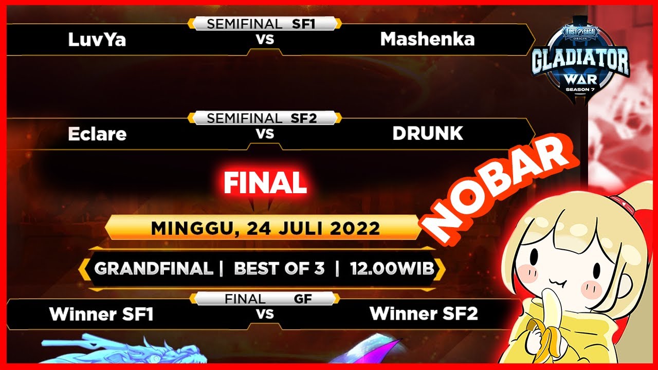 LIVE TOURNAMENT! GLADIATOR LSGW SEASON 7! - SEMIFINAL DAN FINAL! - YouTube