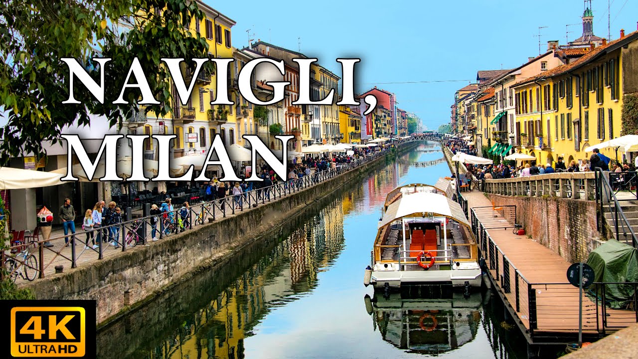 [4k] Walking in NAVIGLI - The BEST place for LOCAL NIGHTLIFE in MILAN, Italy (August 2021) - YouTube